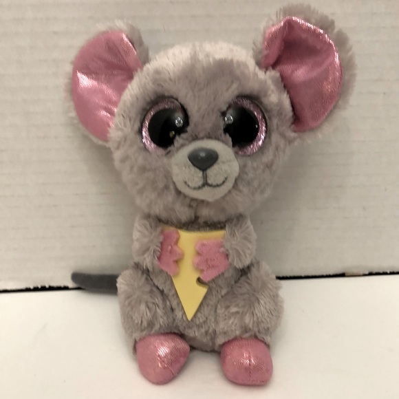 Ty | Toys | Ty Beanie Boos Squeaker The Mouse With Cheese | Poshmark